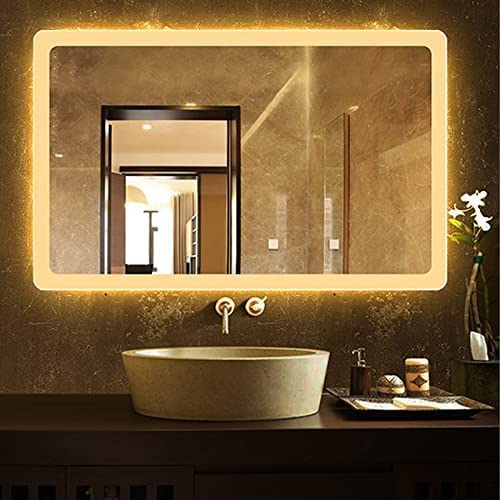 Buy SmileSellers Glass Led Mirror Premium with Touch Sensor + White ...