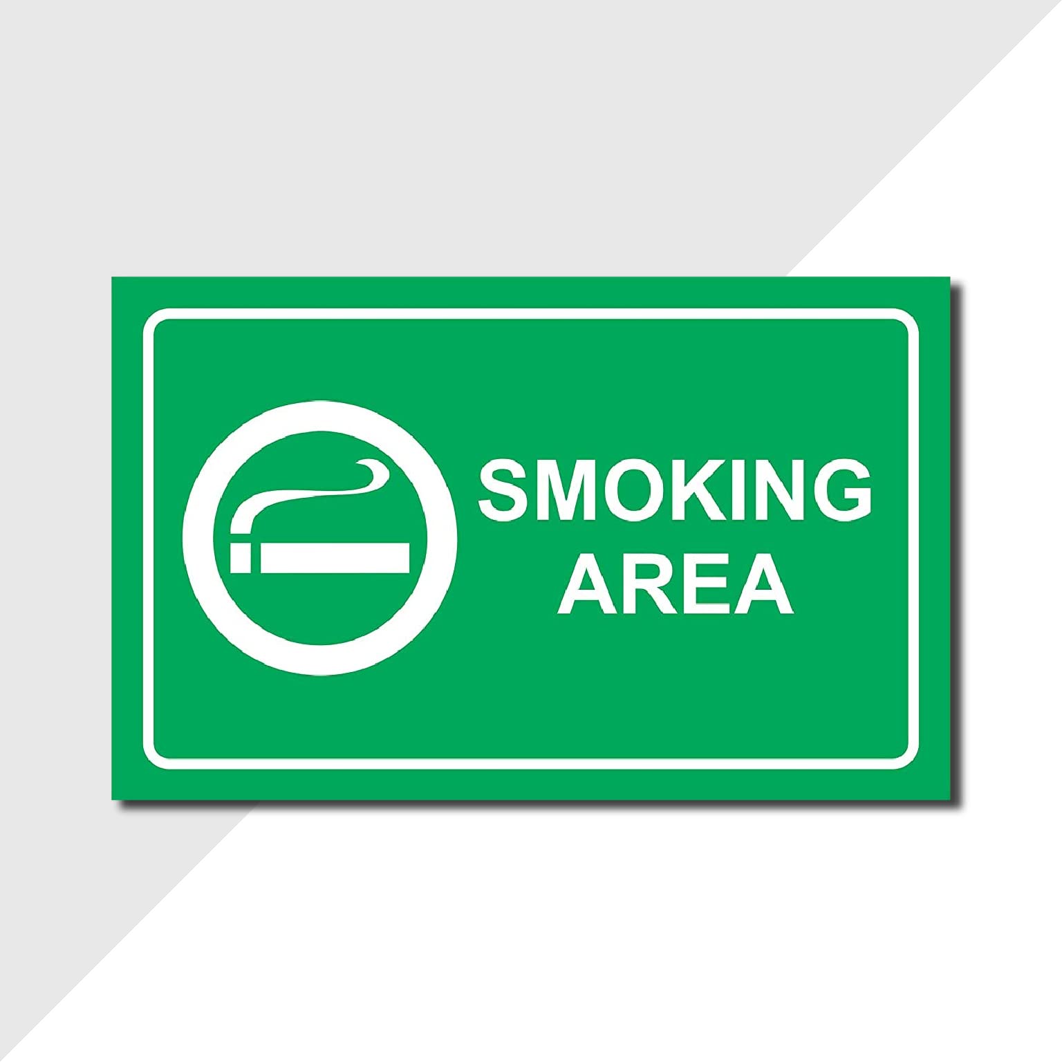 Buy BIRD'S MIND Smoking Area Green Colored Sign Board for Offices ...