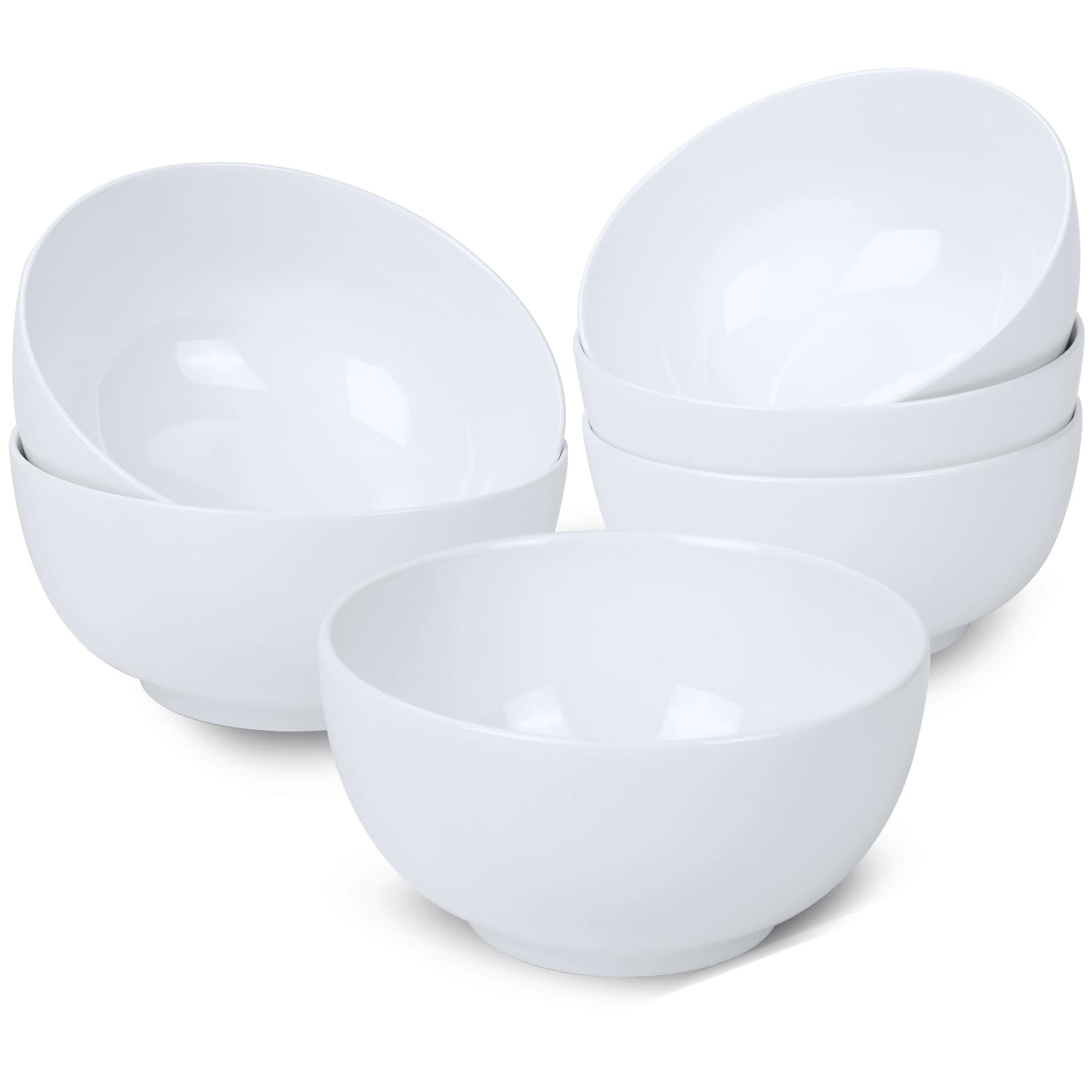 Amazon.com: AntoKueh White 4.5in Small Cereal Bowls, 12 OZ, Ice Cream ...