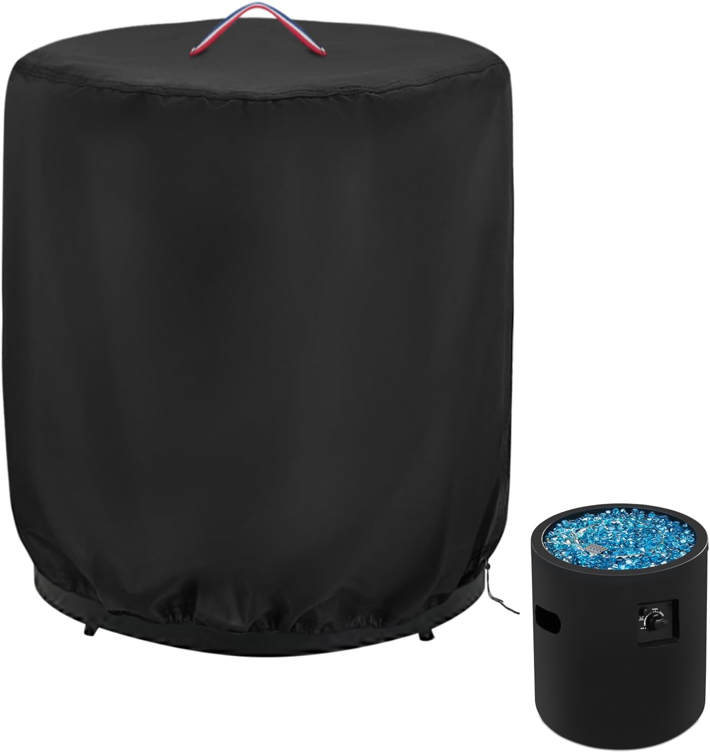 Amazon.com : POMER Fire Column Cover, 24inch Round Fire Pit Cover for ...