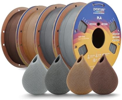 Amazon.com: OVERTURE 4KG Bundle High Speed PLA Filament 1.75mm, Neatly ...