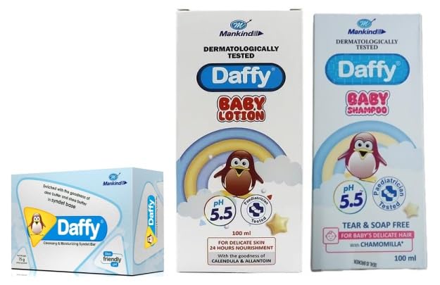 Buy Daffy Bathing Bar 75gm + Daffy Body Lotion 100ml + Daffy Baby ...