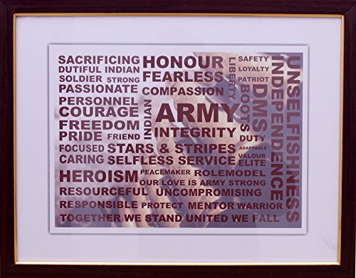 DISHA PRINT : Indian Army - Size 12.0" x 18.0" - FRAMED Digital print ...
