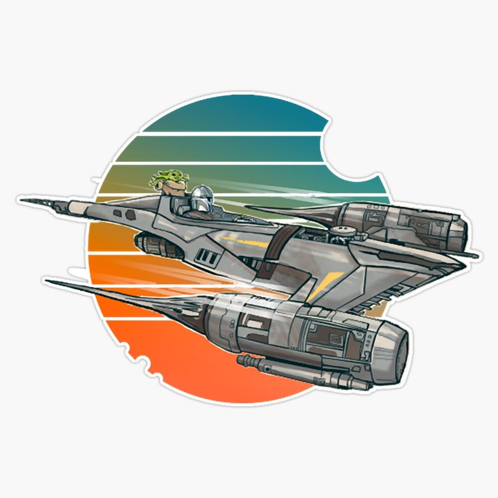 Amazon.com - Mando N1 Starfighter Bumper Sticker Vinyl Decal 5"