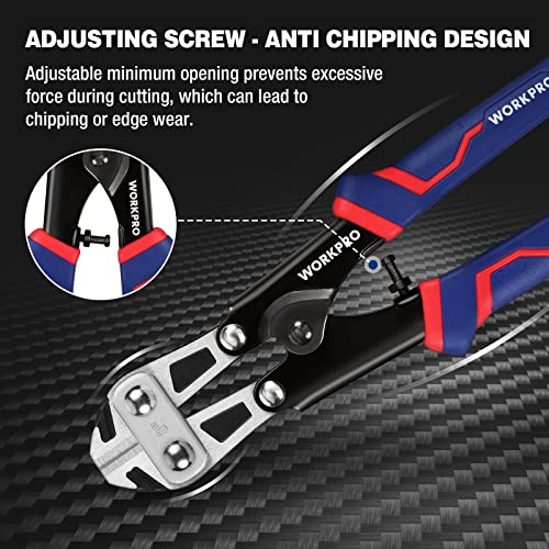 Snapklik.com : WORKPRO Mini Bolt Cutter 8-inch, Spring Loaded Wire ...