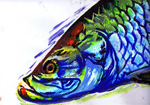 Amazon.com: Tarpon Fish Art Print, Juvenile Tarpon Painting, Hand ...