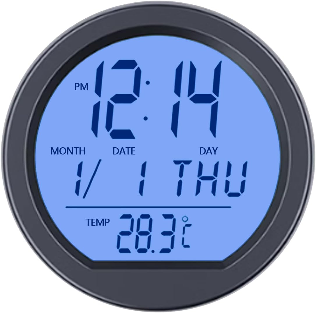 Amazon.com: 2 Pieces Stick on Dashboard Car Clock Mini Tiny Small ...