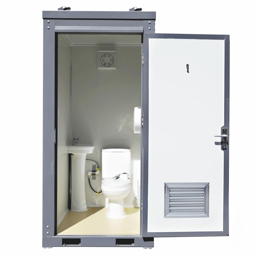 Amazon.com : Zolyndo Outdoor Portable Restroom with One Private Stalls ...