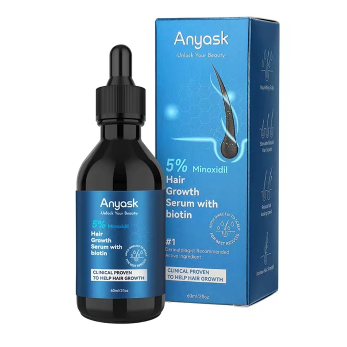 Amazon.com : Anyash 5% Minoxidil Hair Growth Oil For Men and Women ...