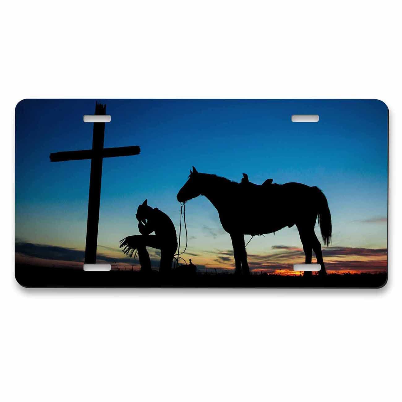Cowboy Kneeling Before The Cross Praying Cowboy – BlackJack Metal