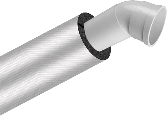 Pre Slit Pipe Insulation Foam Tubing Aluminum Foil Pipe Sleeve ID 7/9 ...