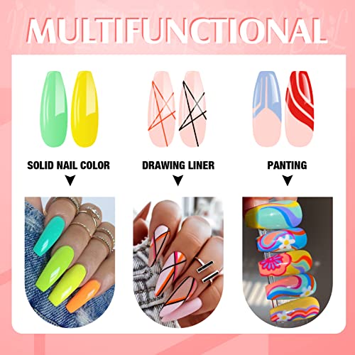Snapklik.com : Rechoo 24 Colors Painted Gel Nail Polish Set, Liner Art ...