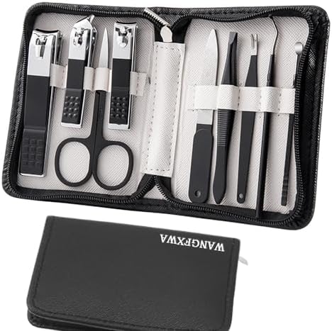 Amazon.com : WANGFXWA Mens Nail Grooming kit Manicure Set Clippers ...