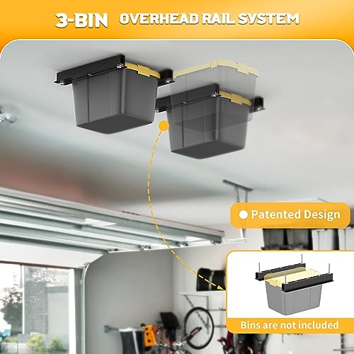 Snapklik.com : WALMANN Overhead Tote Storage Rail System, Garage ...