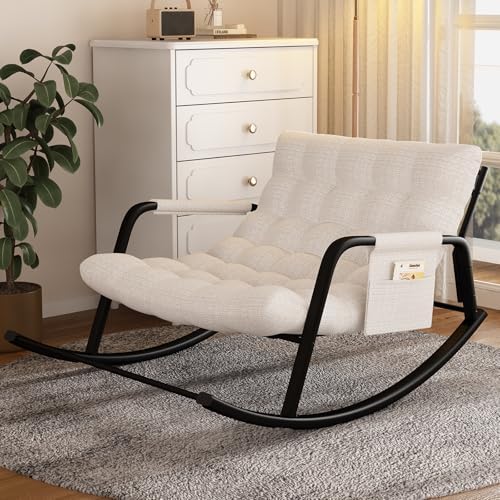 Amazon.com: Antetek Modern Double Rocking Chair, Oversized Glider ...