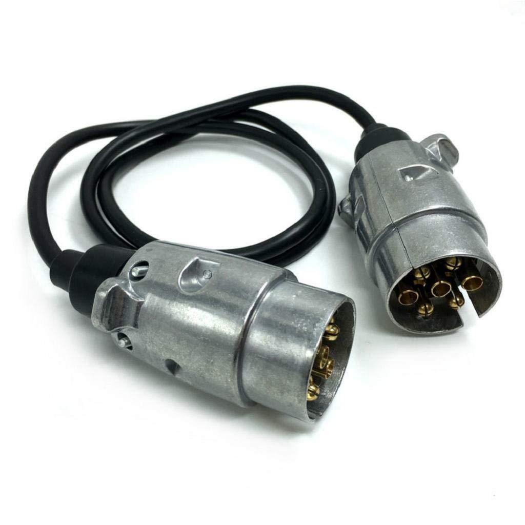 7 Pin to 7Pin Plug Socket Adapter Converter Tow Bar for Car Trailer ...