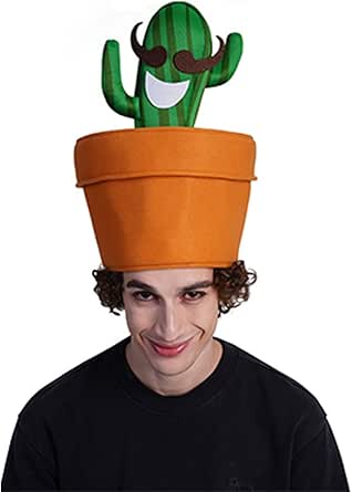 Amazon.com: DSplay Adult Cactus Hat Costumes Cosplay Funny Cactus Plant ...