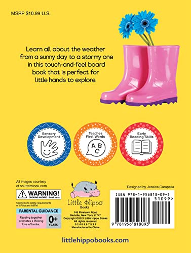 Weather - Children's Touch and Feel Board Book - Sensory Board Book ...