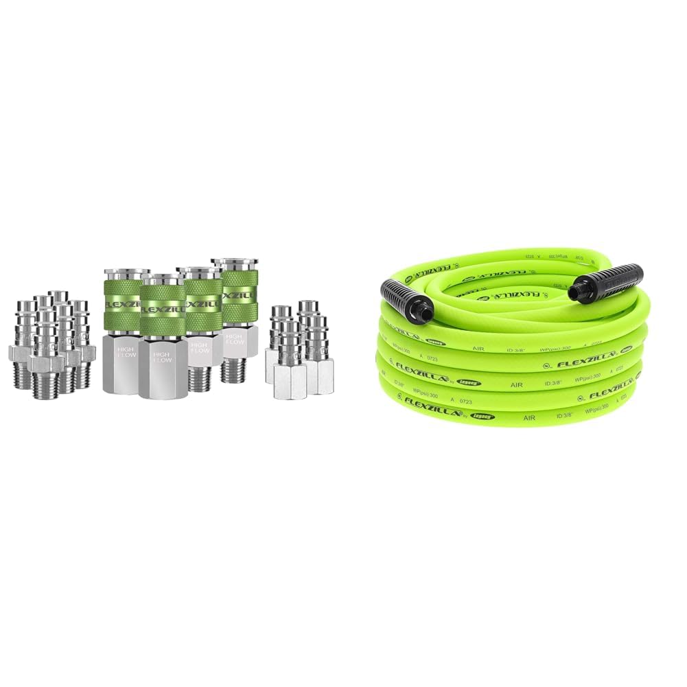 Flexzilla Pro High Flow Coupler & Plug Kit, 1/4" NPT, 14-Piece ...