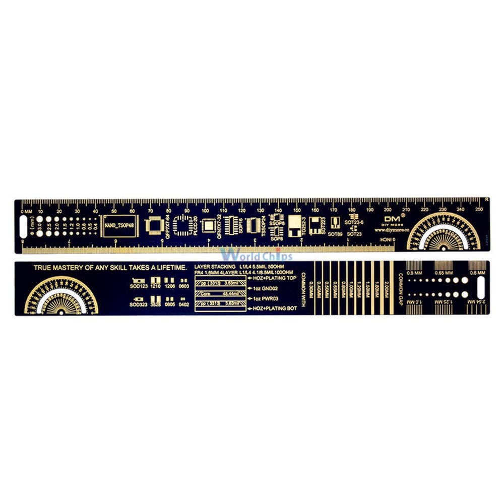 25CM PCB Ruler for Electronic Engineers Measuring Tool PCB Reference ...