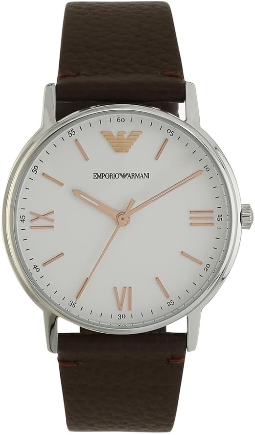 Emporio Armani Watch for Men, Three Hand Movement, 41 mm Silver ...