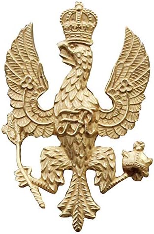 Official Issue Kings Royal Hussars KRH Gilt Cap Badge : Amazon.co.uk ...
