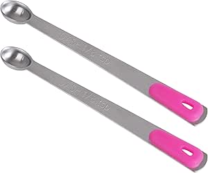Amazon.com: BERYLER 2PCS 1/8 Single Measuring Spoons with Silicone ...