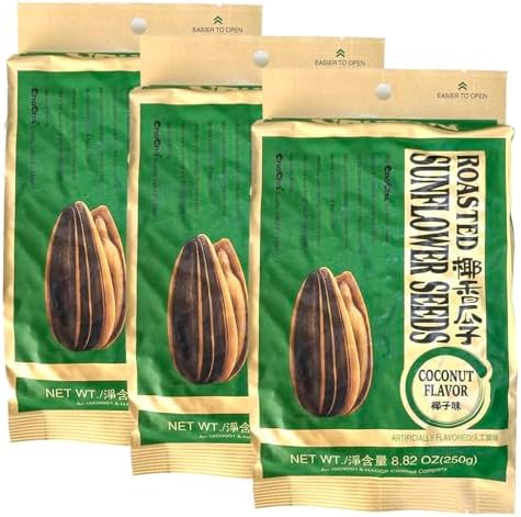 Amazon.com : ChaCha Roasted Sunflower Seeds - Coconut (250G) Pack of 3 ...