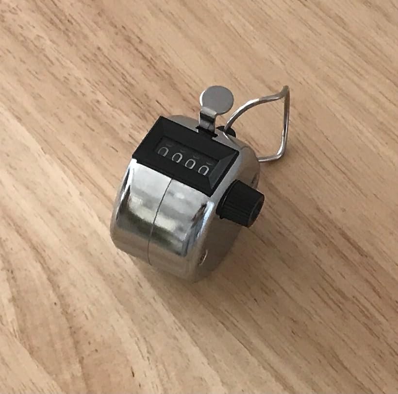 Qiuyan Metal Hand Held Tally Counter 4-digit Mechanical Clicker Counter ...