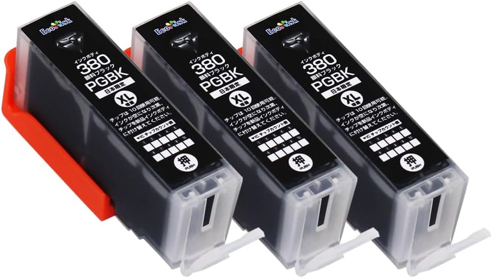 Amazon.co.jp: 【エコインク/Ecoink】BCI-380XL PGBK×3個【Ecoink10 専用 交換用インクボディ顔料ブラック×3個】この商品だけでは使用できません ...