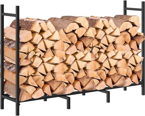 Amazon.com : Zhitaoxun 4 Pack Firewood Log Storage Rack Bracket,Indoor ...