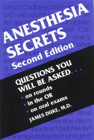 Amazon | Anesthesia Secrets | Duke MD MBA, James | Anesthesiology