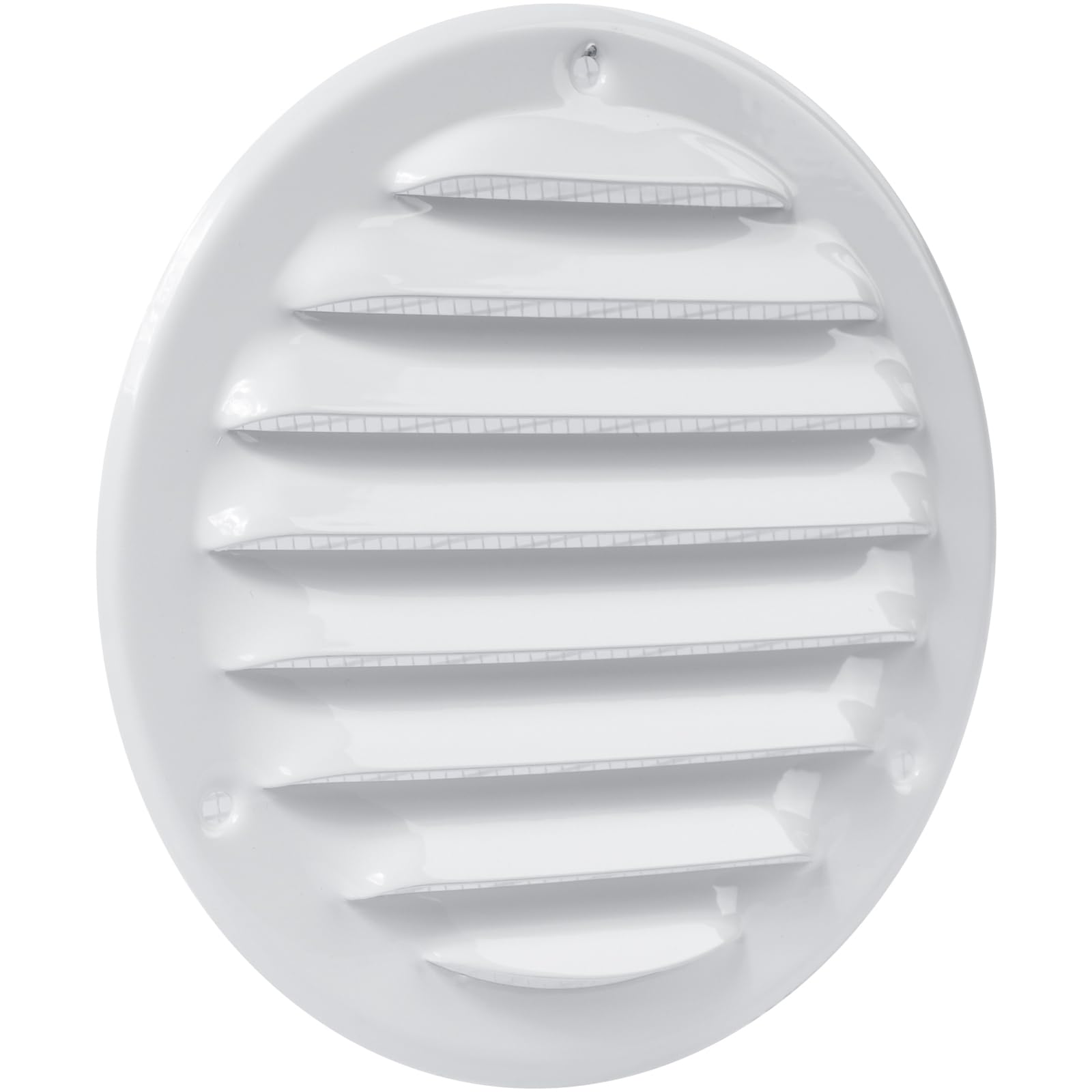 Vent Systems 4" Inch White Soffit Vent Cover - Round Air Vent Louver ...