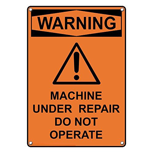 Amazon.com: Weatherproof Plastic Vertical OSHA Warning Machine Under ...