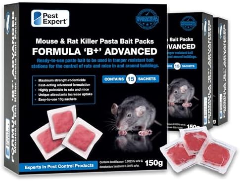 Pest Expert Formula B+ Advanced Rat & Mouse Poison Pasta Bait Sachets ...