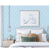 Amazon.com: Gleom Blue Contact Paper Self Adhesive 17.7”X78.7” Tile ...