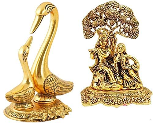 Buy RATI HANDICRAFTS Combo of Pair of Kissing Duck with Radha Krishna ...