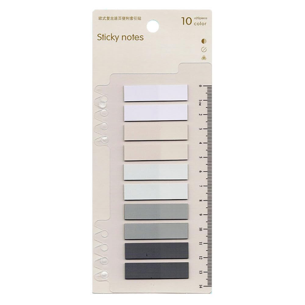 Amazon.com : 200 Pieces Transparent Sticky Tabs Morandi Sticky Note ...