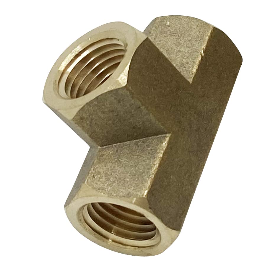 Amazon.com: High Pressure Brass Tee 1/4 F 3000 PSI MAWP Oxygen Cleaned ...