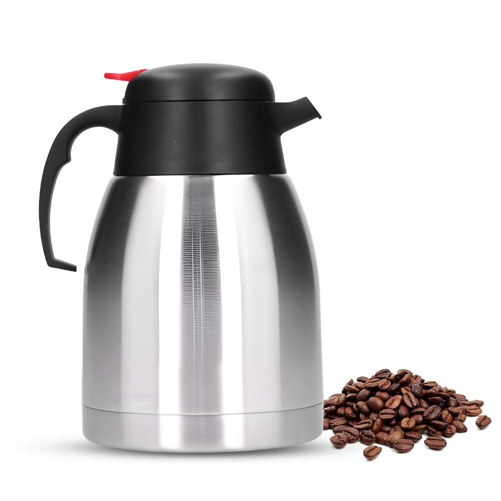 OrionMart 1.5L Coffee Tea Carafe Vacuum Jug Double Walled Insulated ...