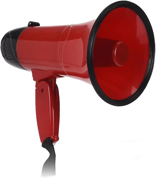Spetebo Megafon mit 2 Funktionen 20 x 14 cm - Megaphon mit Sirene ...