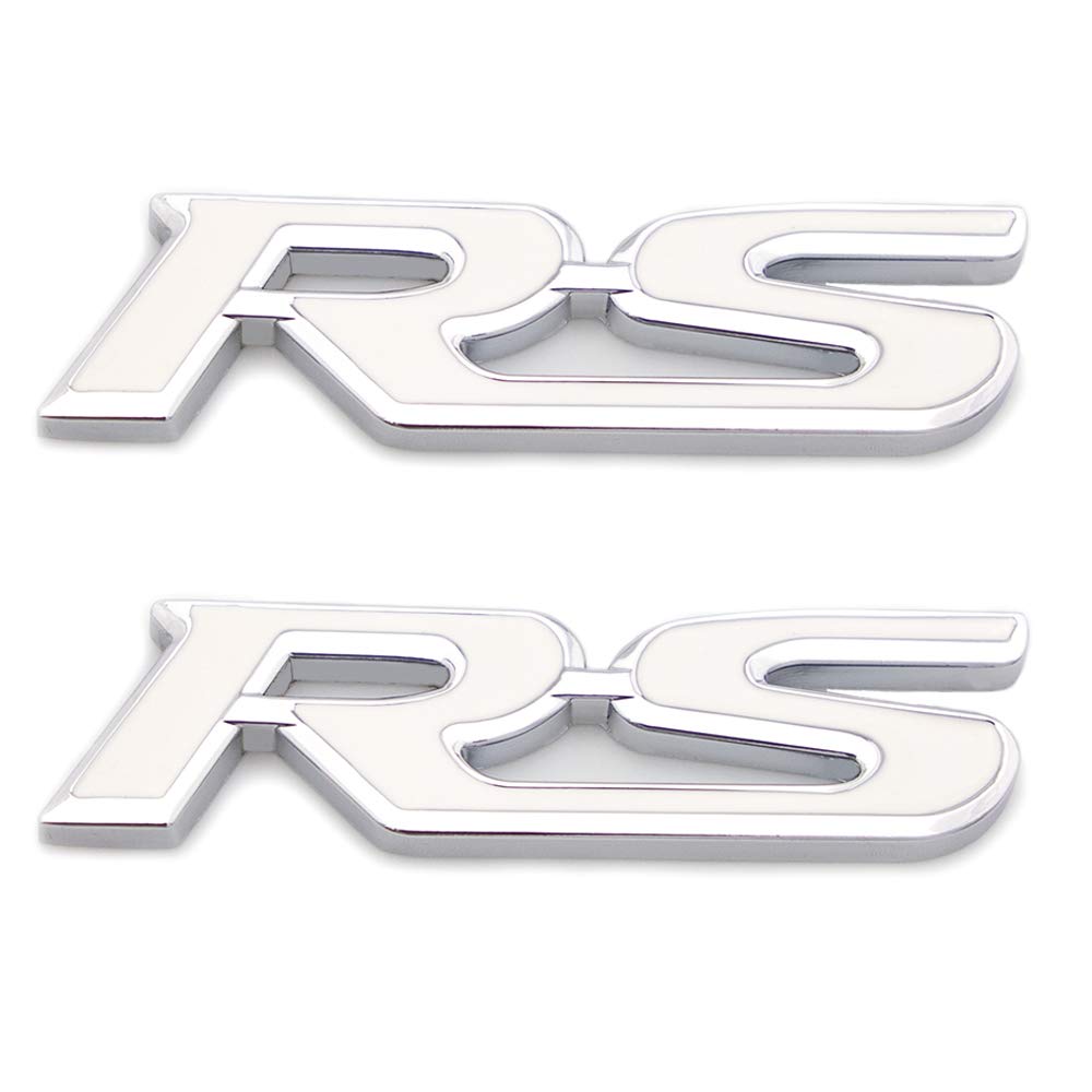Snapklik.com : 2Pcs 3D RS Emblem Car Front Grill Badge Decal Sticker ...