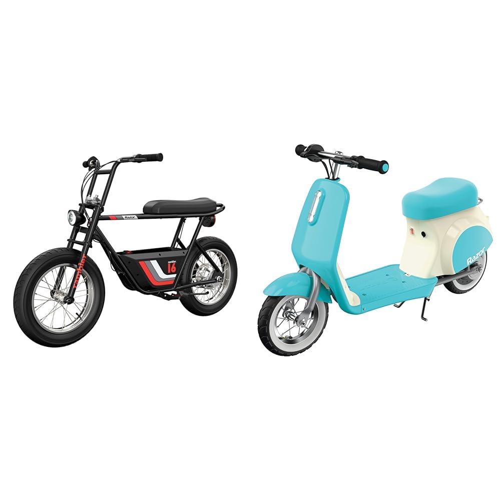 Razor Rambler 16 – 36V Electric Minibike with Retro Style, Up to 15.5 ...