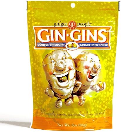 Amazon.com : Gin Gins Double Strength Ginger Hard Candy 3 oz each (6 ...