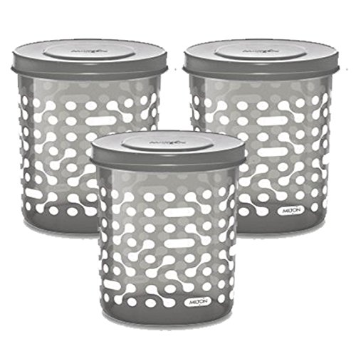 Milton Storex New Containers, Set of 3 (1000ml) - Black : Amazon.in ...