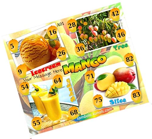 PartyStuff Mango Theme Tambola Housie Tickets - Mango kukuba 1 ...