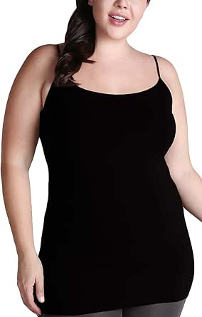 NIKIBIKI Women Seamless Premium Classic Camisole, Made in U.S.A, Plus ...