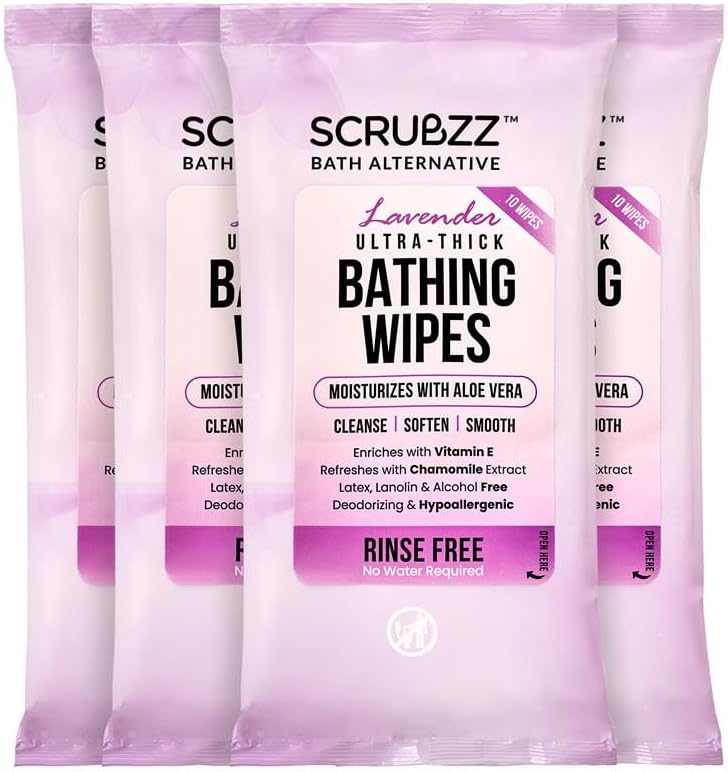 Amazon.com: Extra Large Bath Wipes for Adults Bathing No Rinse - 40 ...