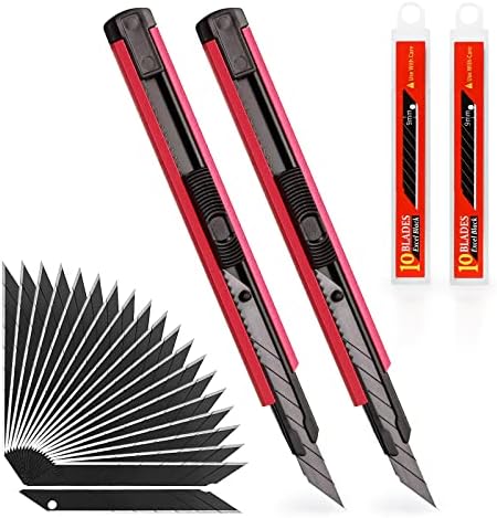 EHDIS 2PCS Utility Knife Retractable Auto-Lock Vinyl Knife Box Cutter ...