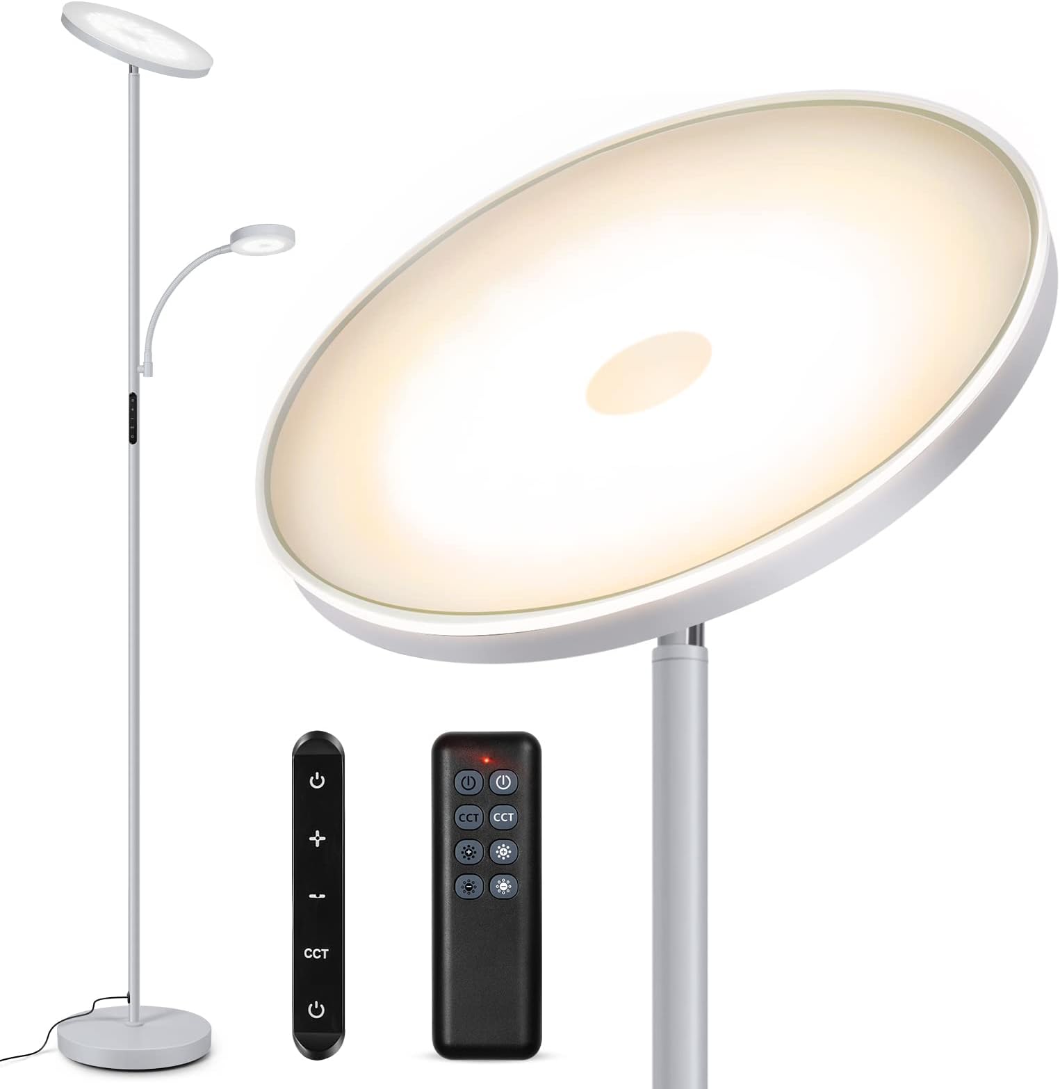 Dullas Uplight Floor Lamp, 30W 2800K-7000K LED Standing Uplighter Floor ...